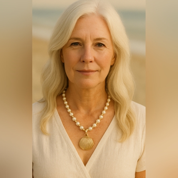 Talbots | Jewelry | Nwt Talbots Gold Seashell Pearl Necklace | Poshmark